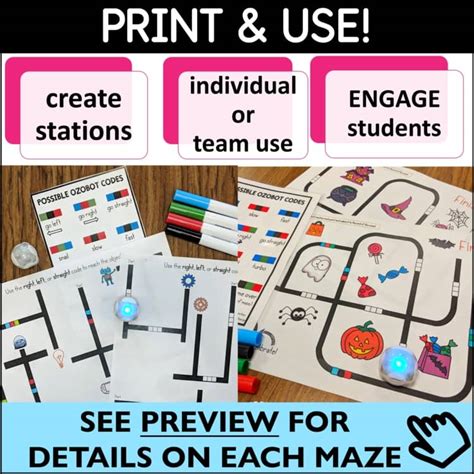Ozobot™ Coding With Robots Elementary Coding Maze Robotics Makerspace Activity