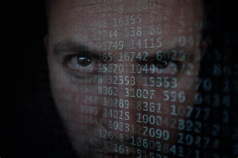 Premium Photo Double Exposure Of Man With Binary Codes