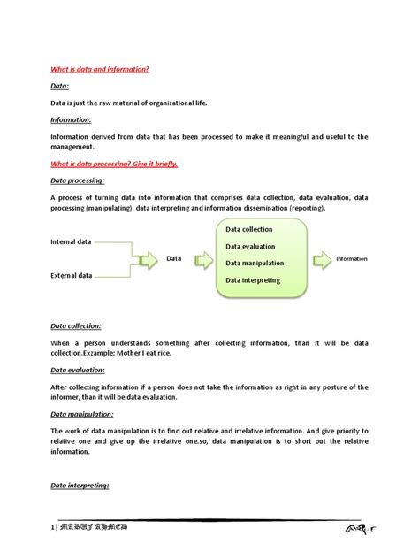 data what is data and information pdf input output information
