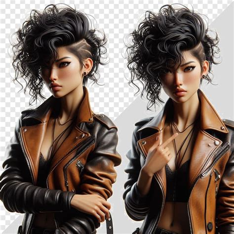 Восточная модель в очках танцует трясясь позирует изолированно на прозрачном фоне Премиум