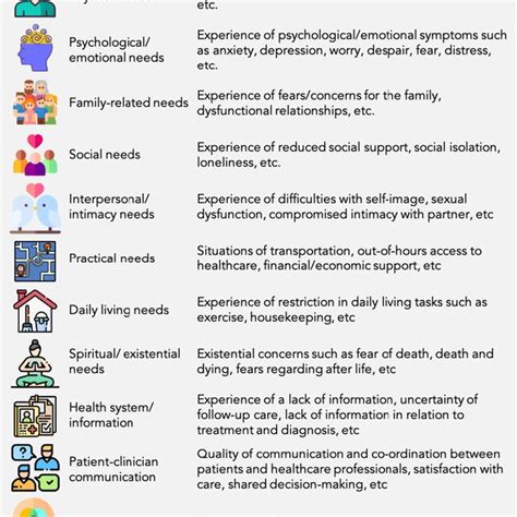Classification Of The Supportive Care Needs Download Scientific Diagram
