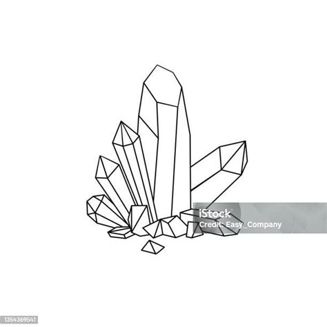 네이처 쿼츠 의 사진과 함께 어린이 활동 색칠 공부 책 페이지의 흑백 벡터 그림 결정체에 대한 스톡 벡터 아트 및 기타 이미지