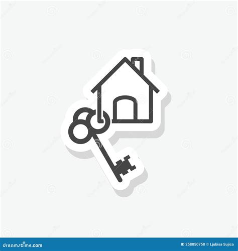 Real Estate Logo Design Sticker Isolated On White Background Stock