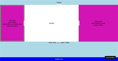 React Resize Panel Examples Codesandbox
