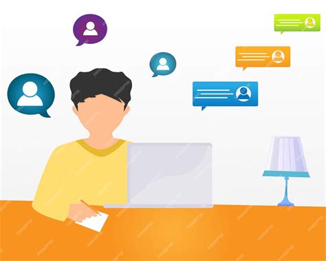 Premium Vector Mens Working Process At Home During Covid 19