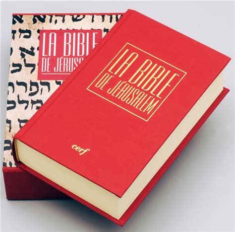 Bible de Jérusalem édition major rigide toilée rouge avec étui