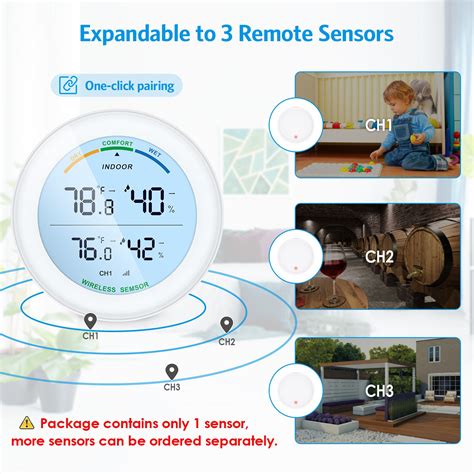 Trådløst Termometer Lcd Display Indendørs Udendørs Grandado