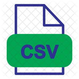 Csv File Icon Download In Flat Style