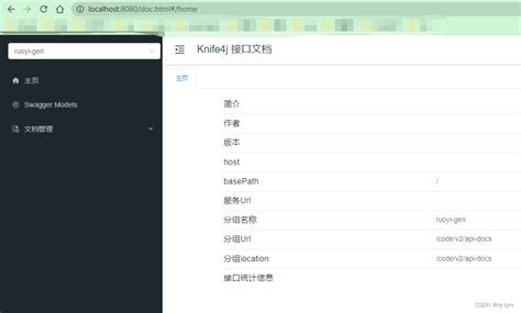 ruoyi cloud集成knife4j 若依集成knife4j csdn博客