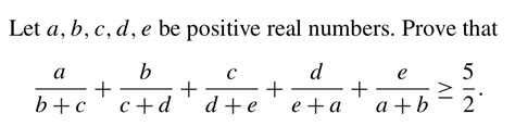 Solved Let A B C D E Be Positive Real Numbers Prove That A Chegg