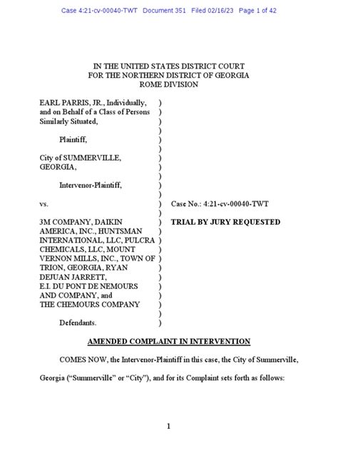 Summerville Amended Complaint Pdf Politics