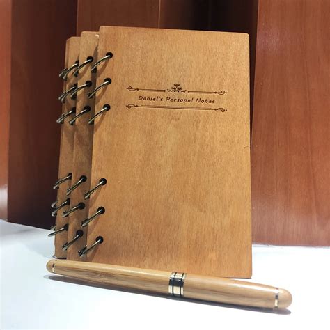 Индивидуальный журнал винтажный Деревянный блокнот ручной работы офисный личный дневник