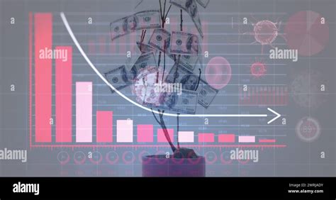 Image Of Digital Interface Graphs Statistics And Coronavirus Covid