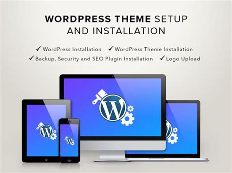 wordpress installation and theme setup like demo upwork