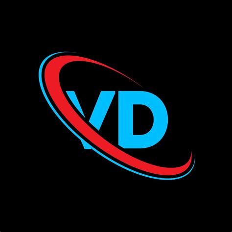 Vd Logo Vd Design Blue And Red Vd Letter Vd Letter Logo Design Initial Letter Vd Linked