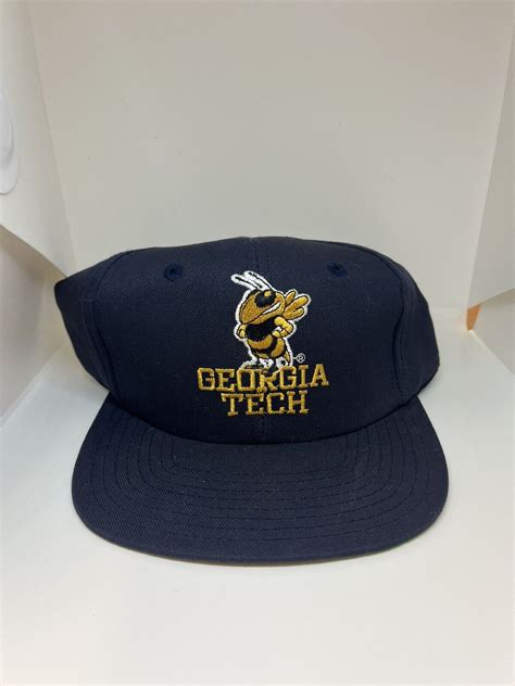 Nos Vintage Georgia Tech Snapback Hat Cap Twins Enter Gem