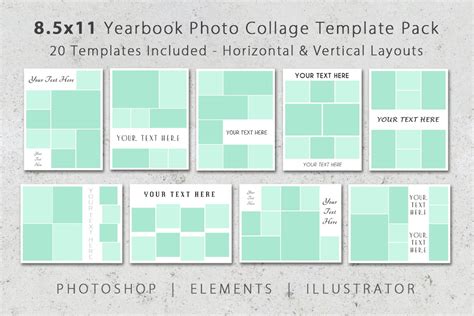 8 5x11 Photo Yearbook Album Template A Templates And Theme By