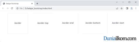 Tutorial Bootstrap Cara Membuat Border Duniailkom