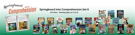 Springboard Into Comprehension Set 6 24 Titles Lioncrest Education