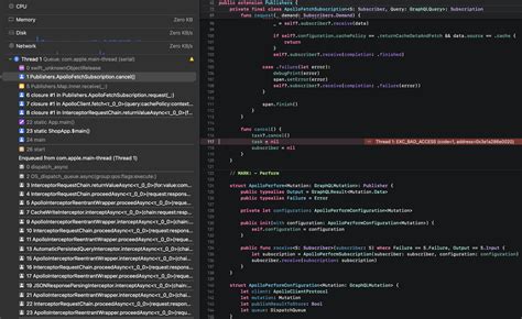 Publisher Crash In Issue Apollographql Apollo Ios GitHub