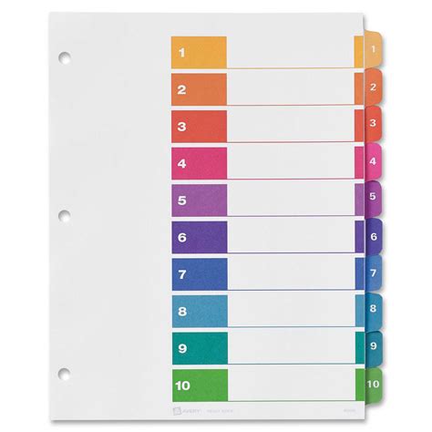 8 Tab Divider Template Word Support Theboogaloo Org
