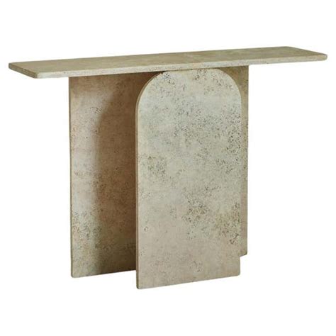 Arc Console In Peachy Travertine By South Loop Loft For Sale At 1stdibs Arc Console In Peachy Travertine By South Loop Loft For Sale At 1stdibs