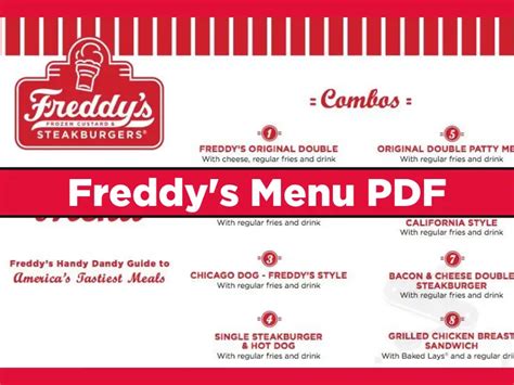 Freddys Menu Pdf Download To Know All Menu Item Prices