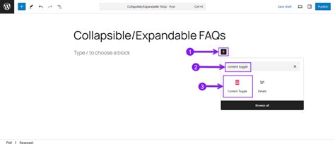 How To Add Collapsible Expandable Faqs In Wordpress