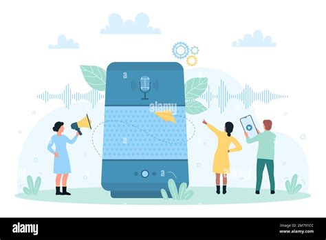 Smart Voice Personal Assistant Ai Recognition Vector Illustration