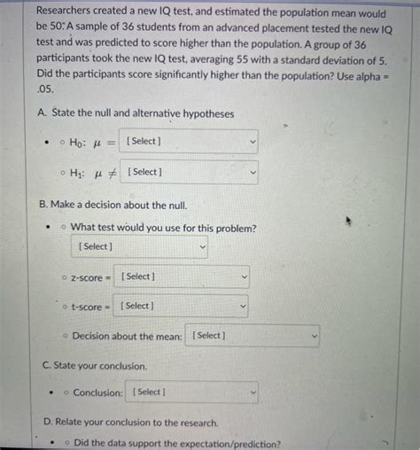 Solved Researchers Created A New IQ Test And Estimated The Chegg
