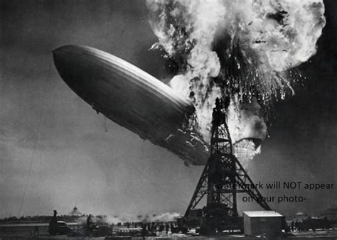 5x7 1937 Hindenburg Blimp Disaster Photo Lakehurst New Jersey Etsy