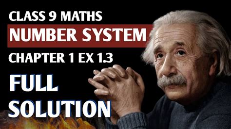 Class 9 Maths Chapter 1 Number System Exercise 1 3 Solved Youtube