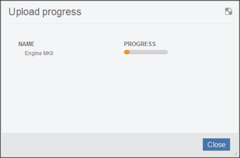 the upload is running