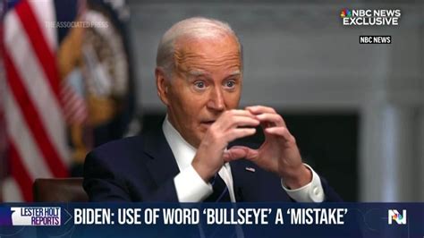 Biden Says It Was A Mistake To Say He Wanted To Put A Bullseye On Trump