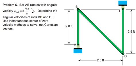 Solved Problem 5 Bar AB Rotates With Angular Velocity 5 Chegg Com