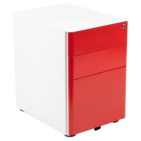 Warner Modern 3 Drawer Mobile Locking Filing Cabinets
