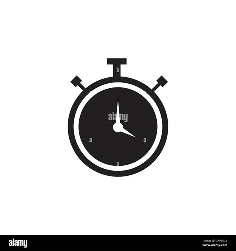 Stopwatch Icon Logo Chronometer Timer Sign Stopwatch Icon Isolated