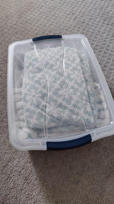 Rubbermaid Cleverstore 16 Quart Plastic Storage Tote Container With Lid