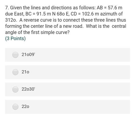 Solved A Compound Curve Has A Common Tangent M Long Chegg