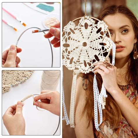 Hotop Metal Rings Hoops Metal Dream Catcher Macrame