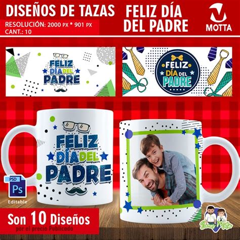 108 Plantillas Día Del Padre Sublimación Tazas Plantillas Para Sublimar
