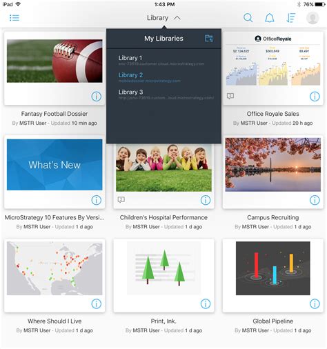 Add Multiple Libraries To The Microstrategy Library App
