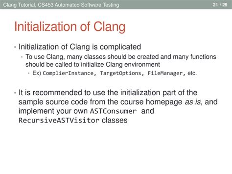 ppt clang tutorial powerpoint presentation free download id 2185478