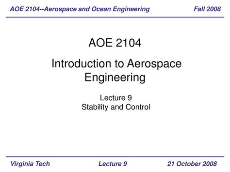 Ppt Aoe 2104 Introduction To Aerospace Engineering Powerpoint