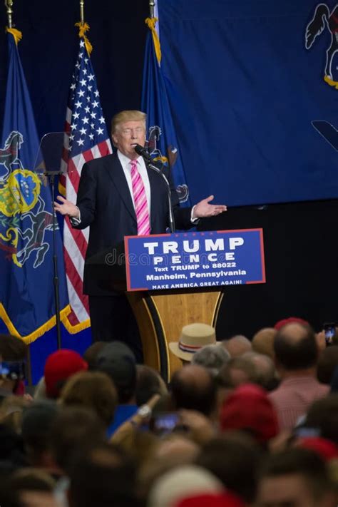 Trump Speaks At Lancaster County Rally Editorial Photography Image Of