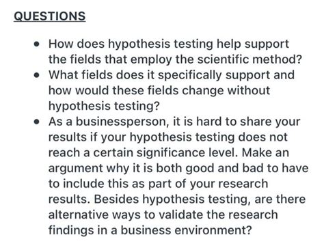 Solved Questions • How Does Hypothesis Testing Help Support