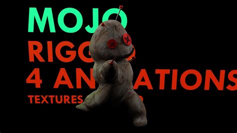 Mojo Rigged And Animated Voodoo Doll With Needle Weapons 3d Model Animated Rigged Cgtrader