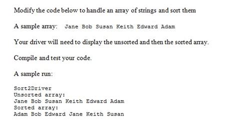Solved Public Class Sort { Public Static Void Sort Int[]