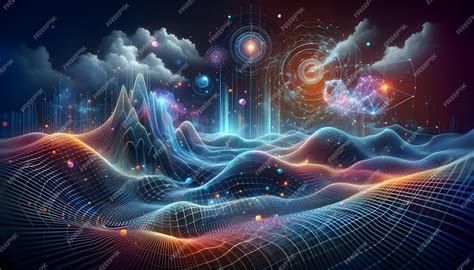 Premium Photo Digital Abstract Landscape Quantum Terrain A Photoreal Representation Of Quantum