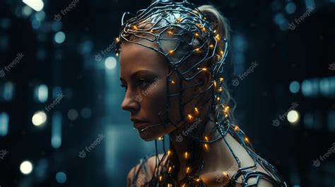 Premium Ai Image Robot Woman Artificial Intelligence Full Growth